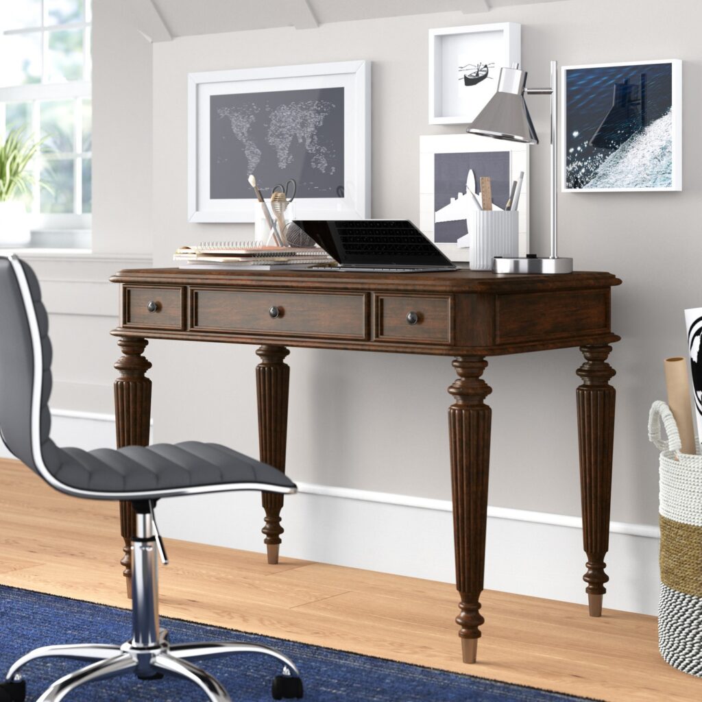 Wooden study table with drawers Vintage Working Desk - Antique Home ...