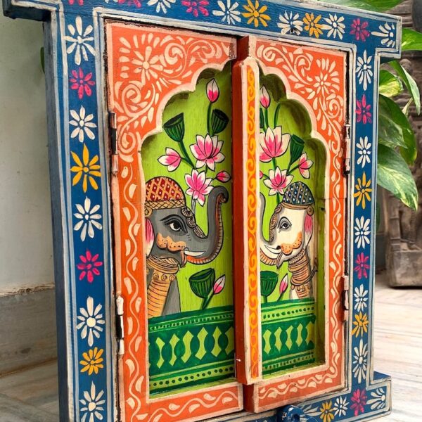 Antique Hand Painted Window Panel Frame Wall Decor - Antique Home ...