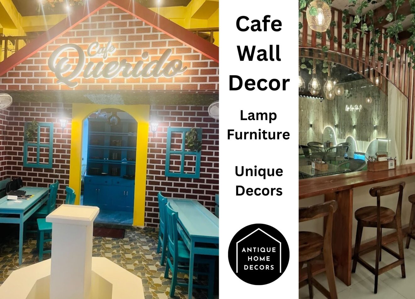 Unique small rooftop cafe design ideas Aesthetic Cafe Wall Art ...