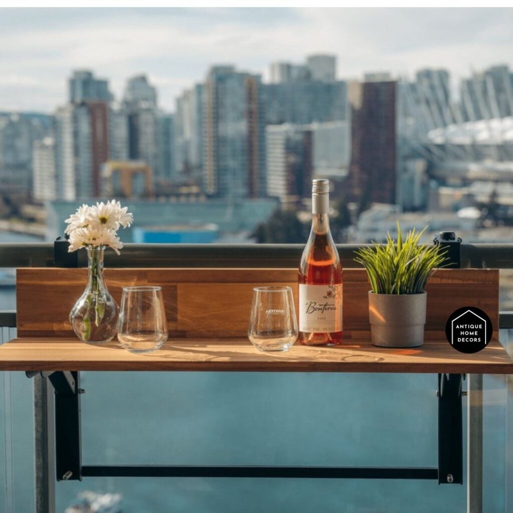 Balcony railing table india | Space saving Balcony Furniture