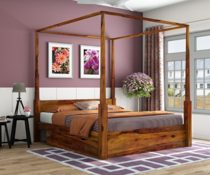 King size 4 poster canopy bed store